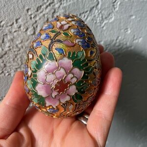 vintage Cloisonne | Art | Vintage Cloisonne Egg Quality Brass Enamel ...